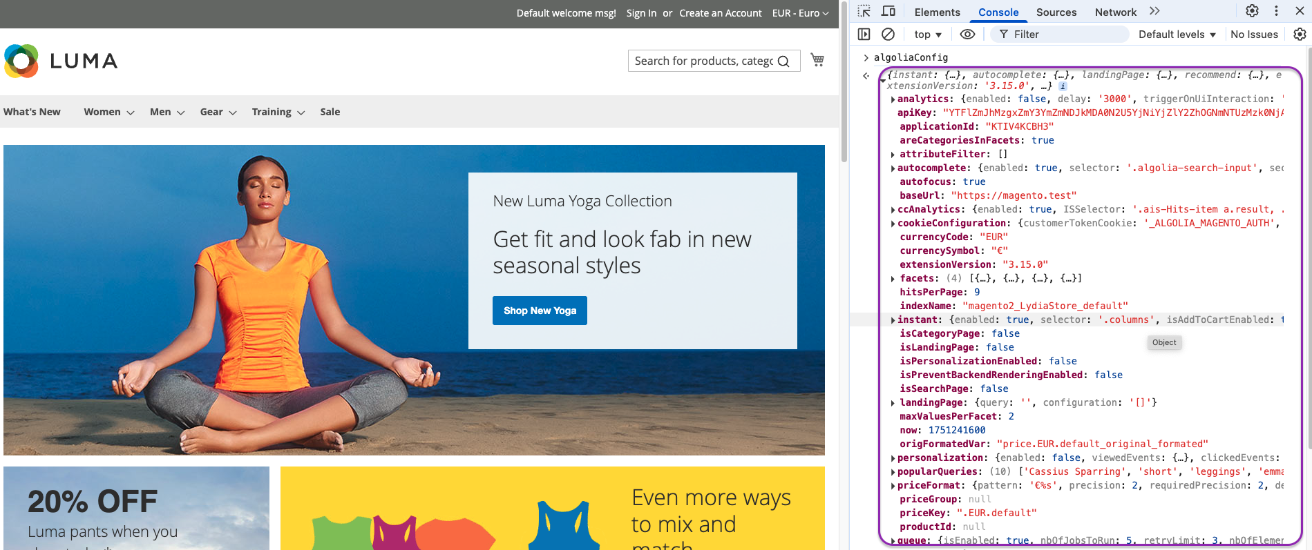 How do I troubleshoot Click and Conversion Events in Magento? – Algolia