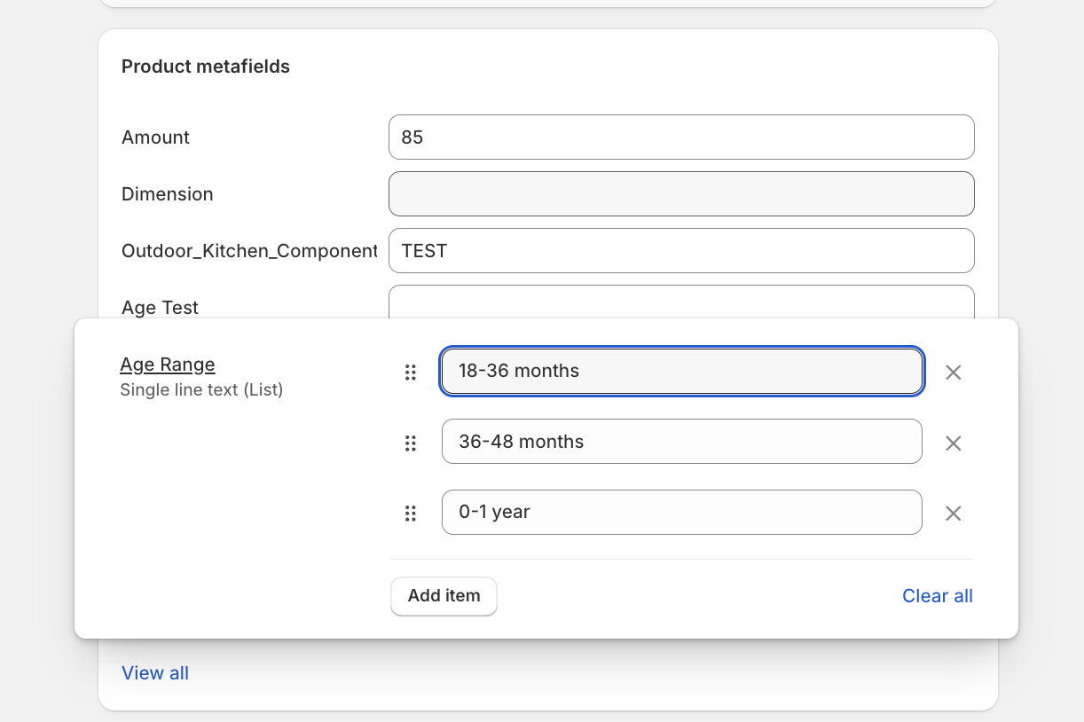 [Shopify] How can I add an array of values using Shopify metafields? – Algolia