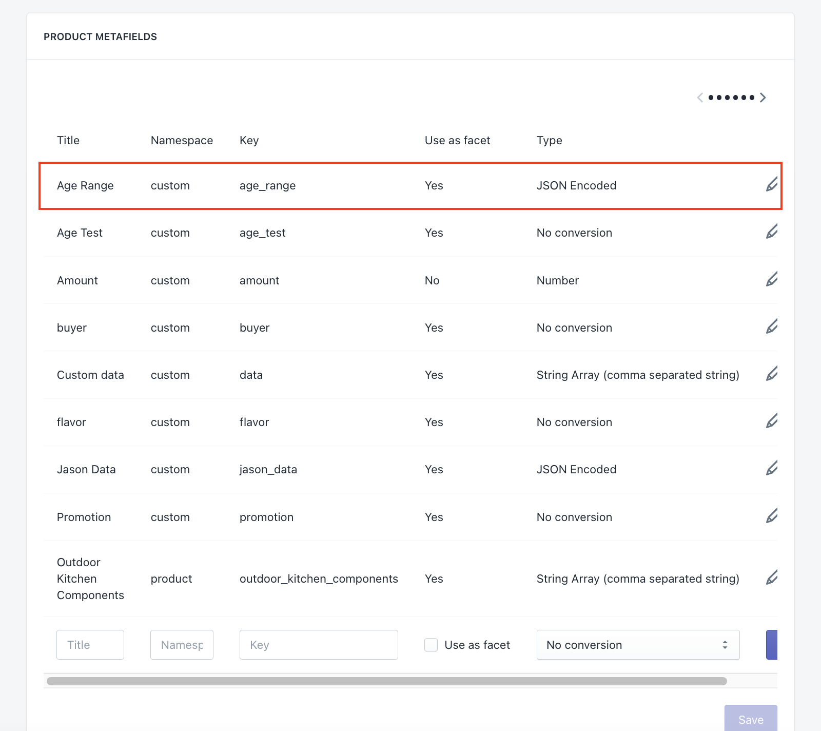 [Shopify] How can I add an array of values using Shopify metafields? – Algolia